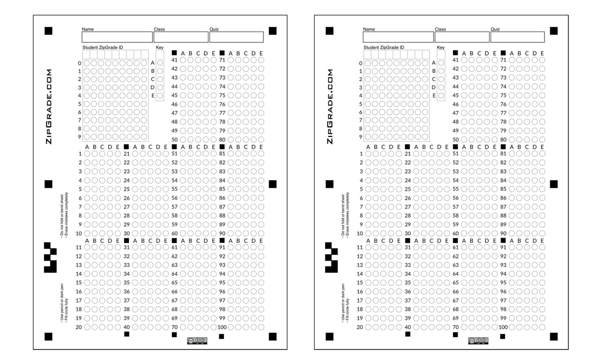 Zipgrade - Name Class Quiz Name Class Quiz Student ZipGrade ID Key ...