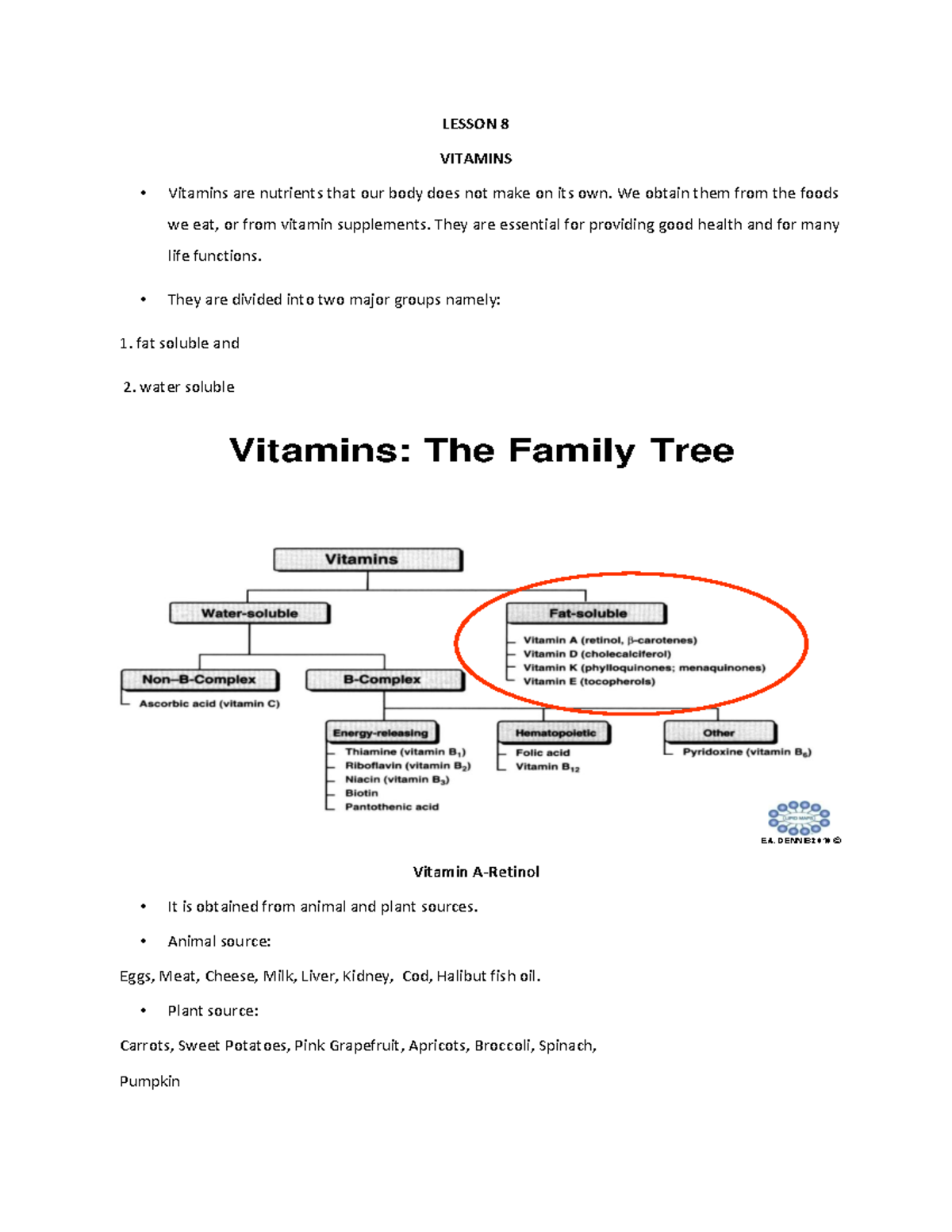 Lesson 8 Vitamins - Warning: TT: undefined function: 32 Warning: TT: undefined function: 32 ...