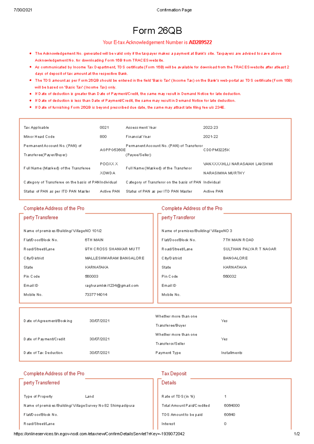 26QB 1 - tax - Contract - KSLU - StuDocu