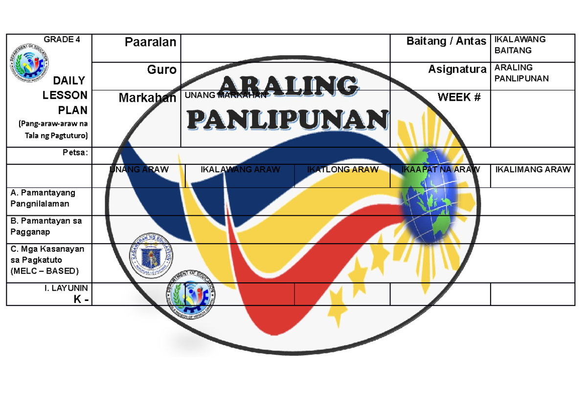 Sta.Cat.-1 DLP AP2-Q1-Week- GRADE 4 DAILY LESSON PLAN (Pang-araw-araw ...