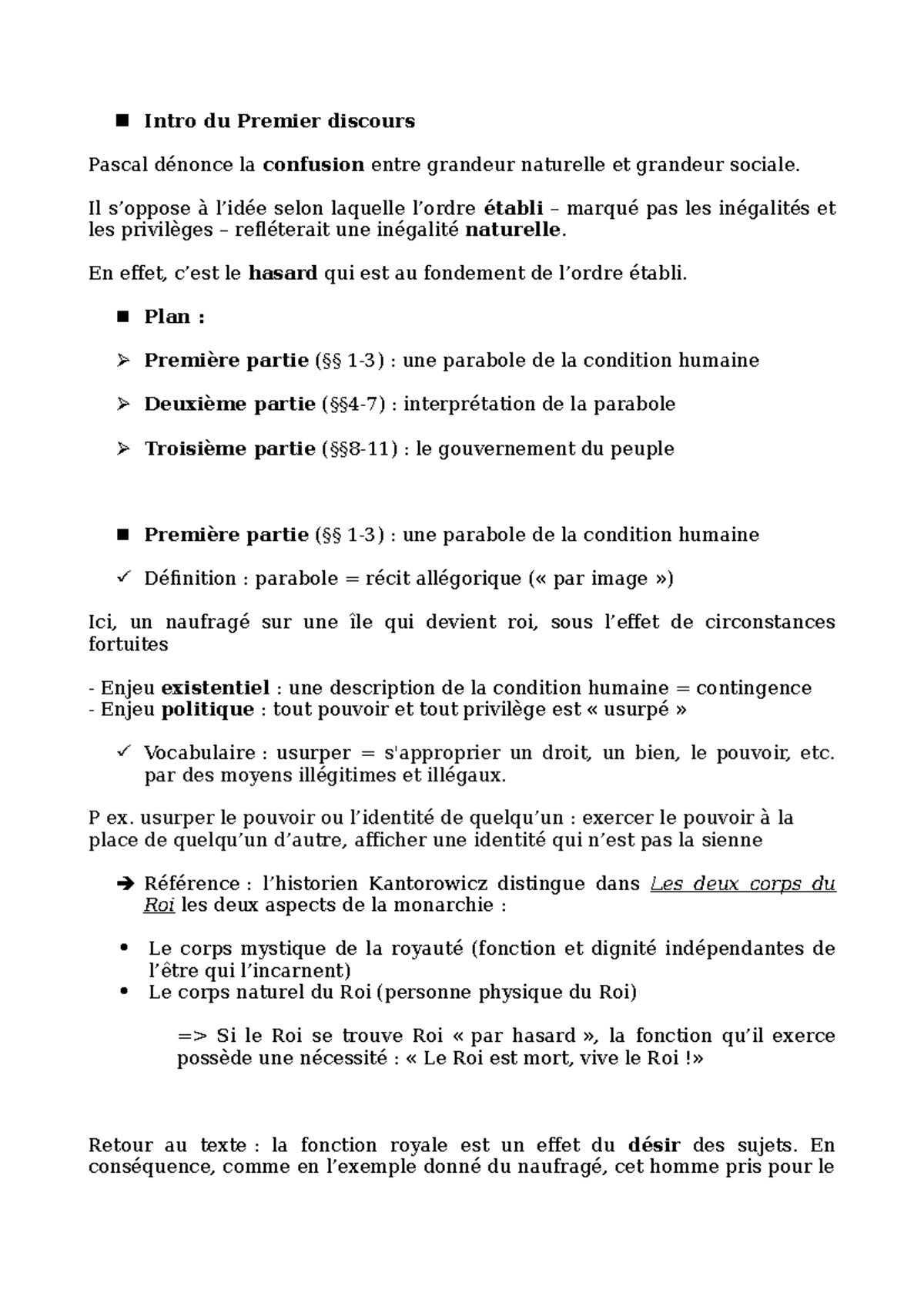 Etude linéaire des Trois discours (1er Discours) - Intro du Premier ...