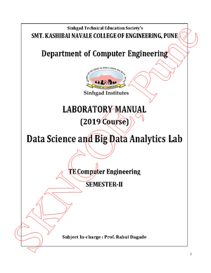 Dsbda Mini Project report 1 - 1 Jayawantrao Sawant College of Engineering Department of ...