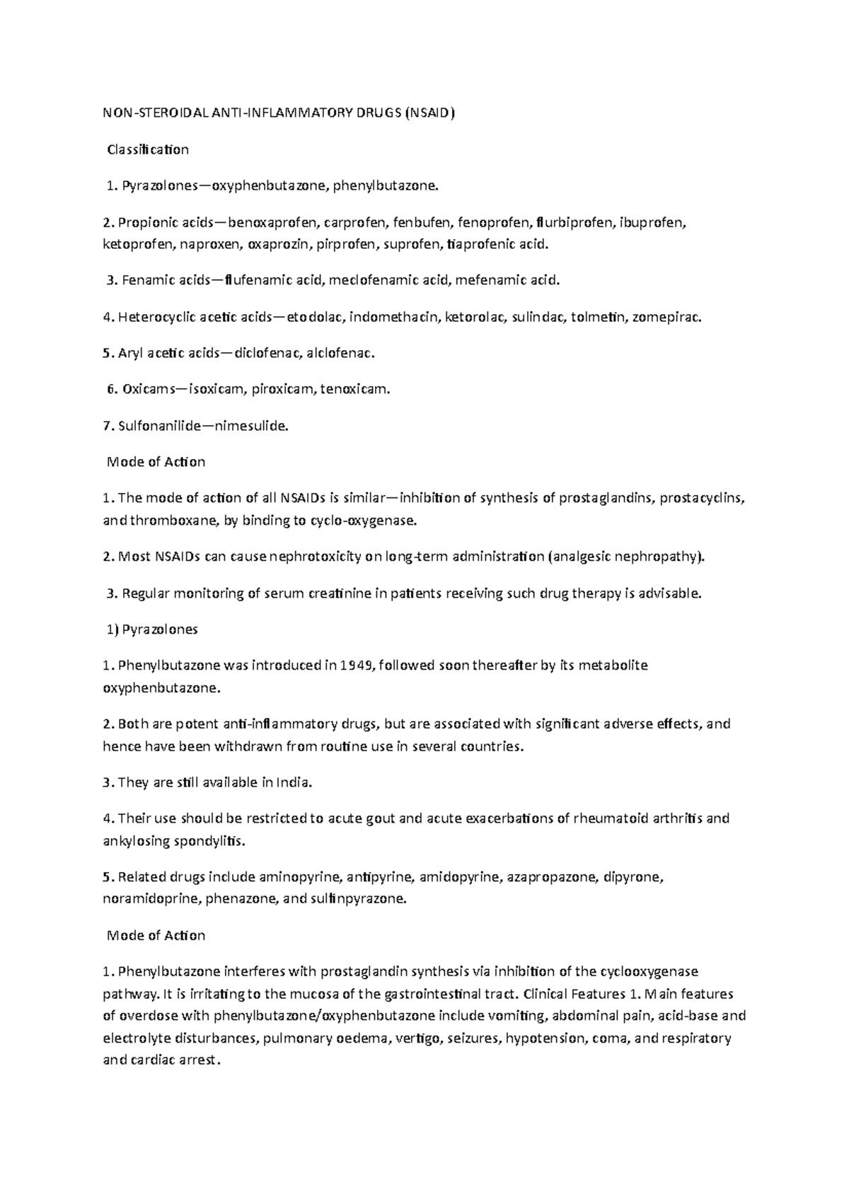 NON - NON - NON-STEROIDAL ANTI-INFLAMMATORY DRUGS (NSAID ...