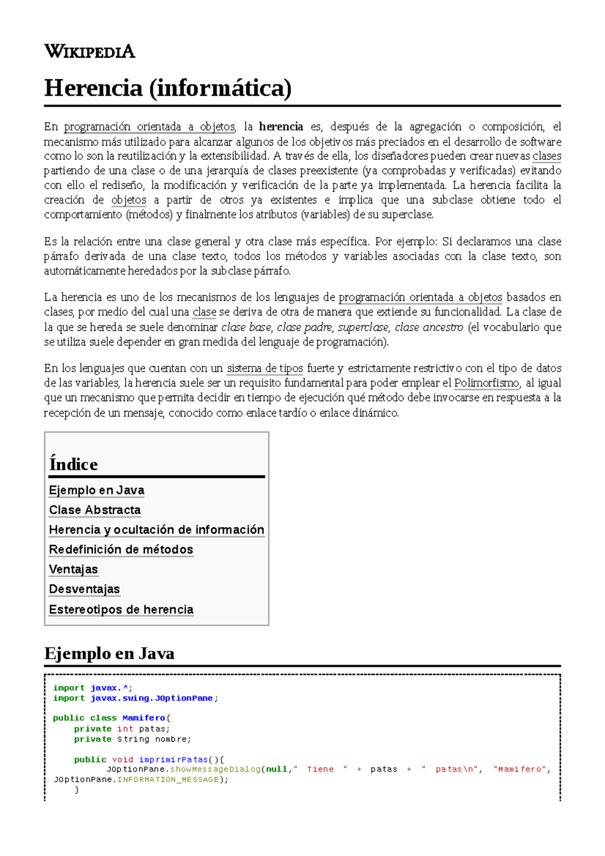 Herencia (informática) - Herencia (informática) En programación ...