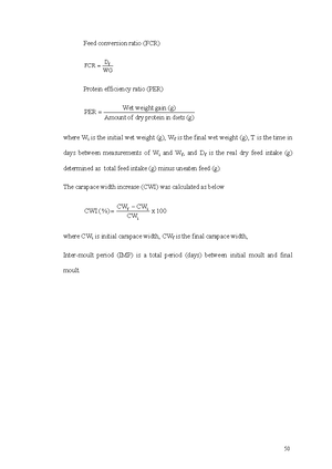 Asian Studies Studies on development of the formulated feed for the grow-out phase of mud crabs ...