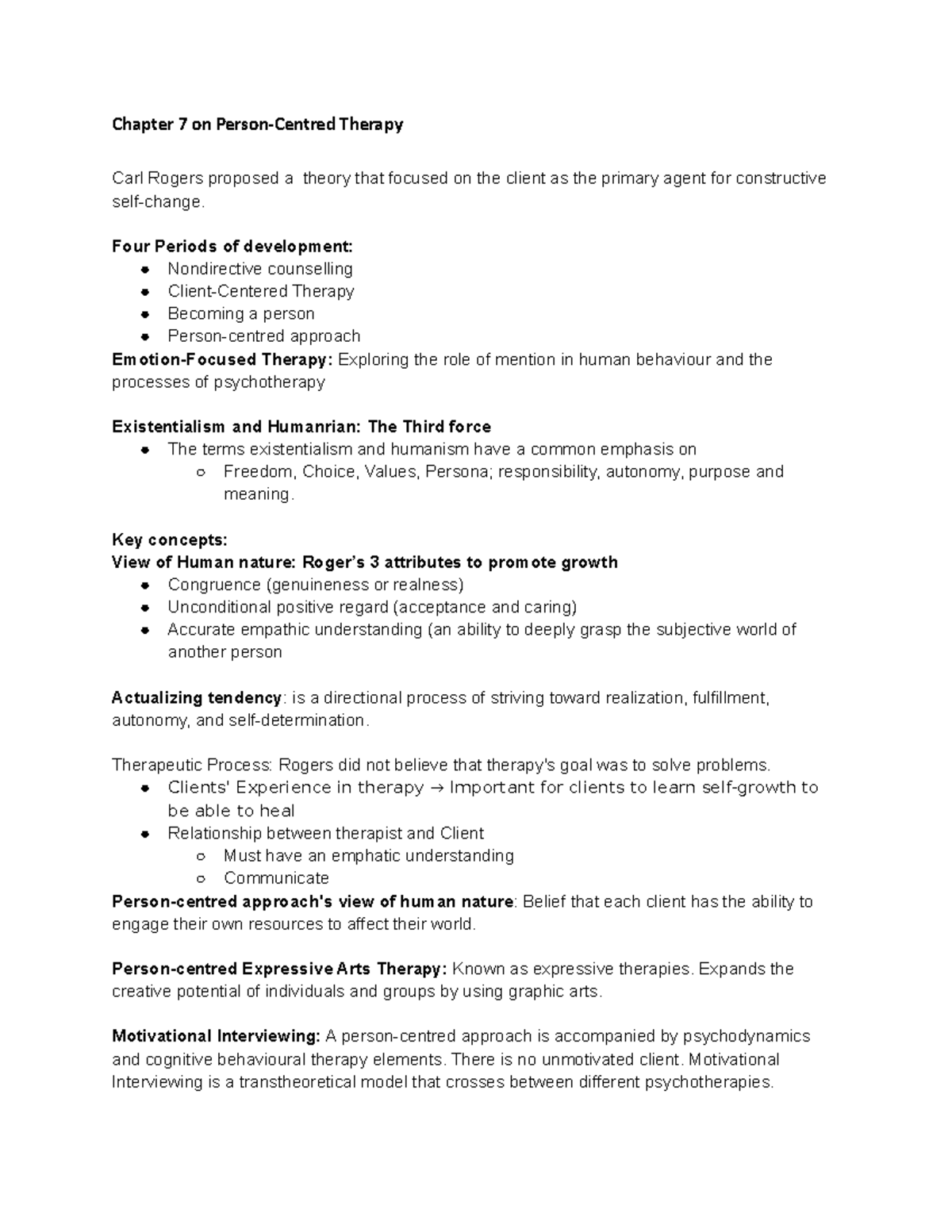 Chapter 7 on Person-Centred Therapy - Chapter 7 on Person-Centred ...