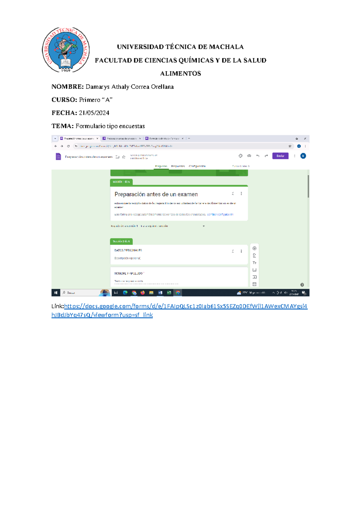 Formularios - Biología - google/forms/d/e/1FAIpQLSc1z0Iab61Sx5SEZq0DEfWjl1AWexCMAYgsi - Studocu