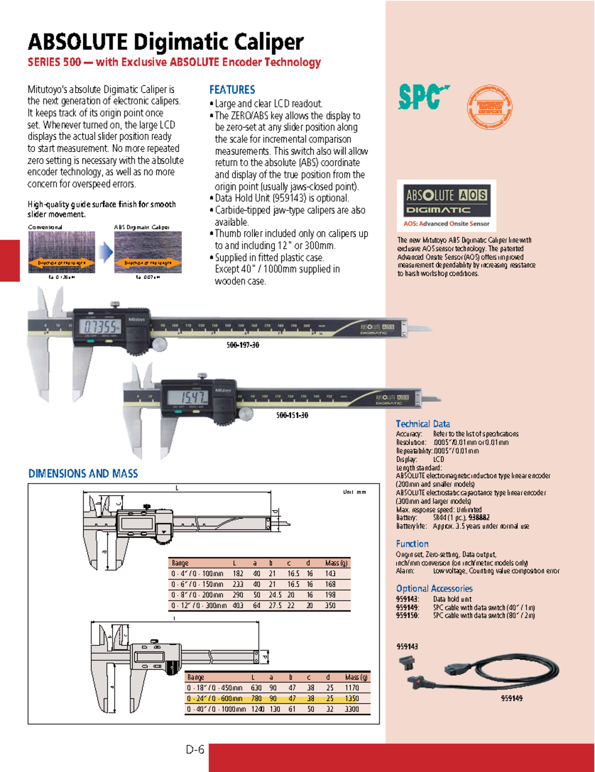 2.- Catalogo Gagemaker - D- b c L L d d a b c a ABSOLUTE Digimatic ...