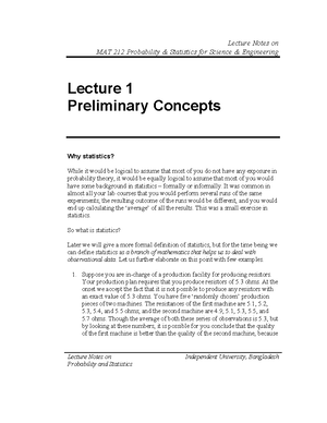 Lecture 02 Solved Problems - Solved Problems 2 Each of the possible five outcomes of a random ...