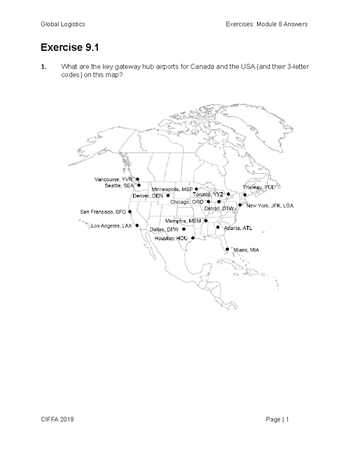 INTL-Global Logistics-Mod-09-Exercises Answers TL-Global Logistics-Mod ...