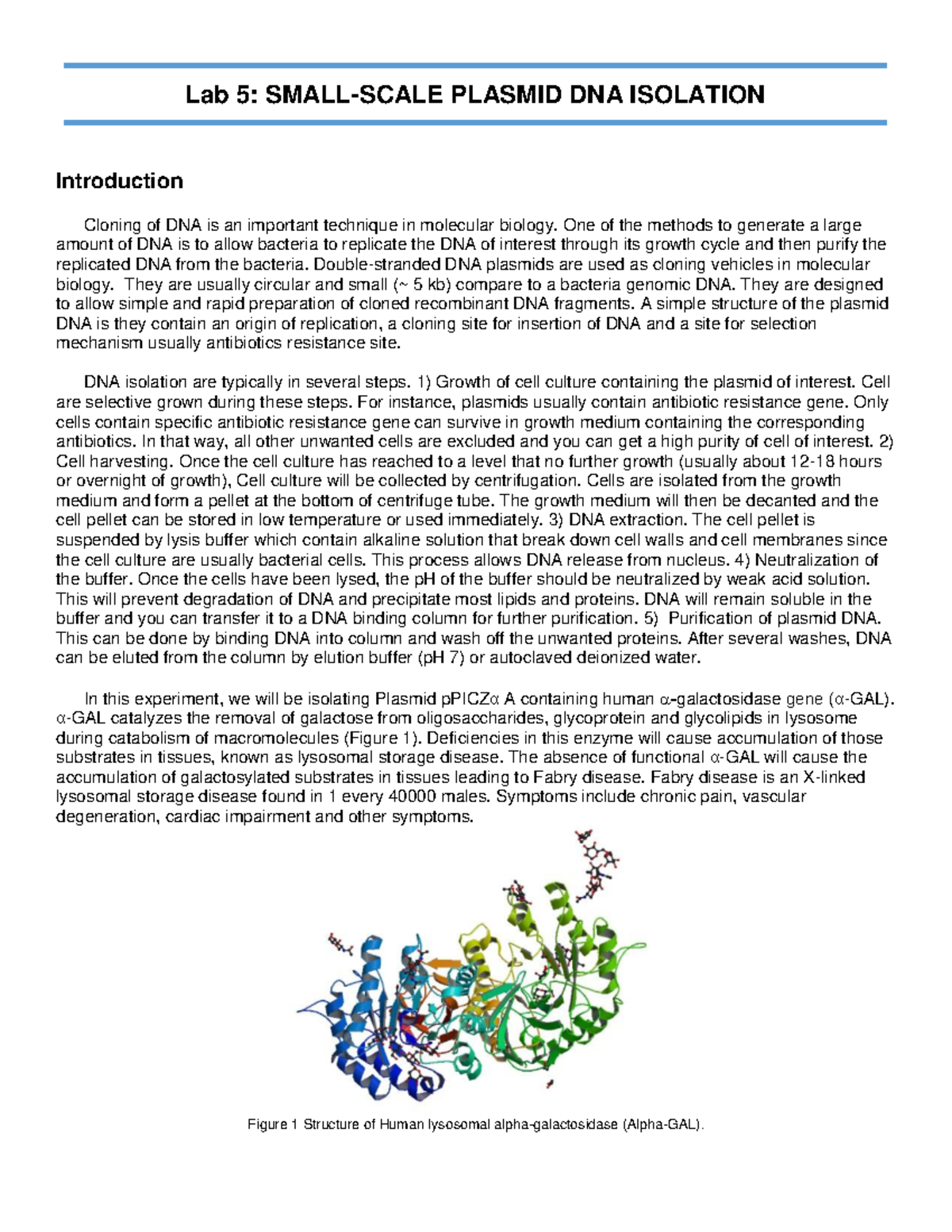 Nucleotide lab - lab MANUAL - Introduction Cloning of DNA is an ...