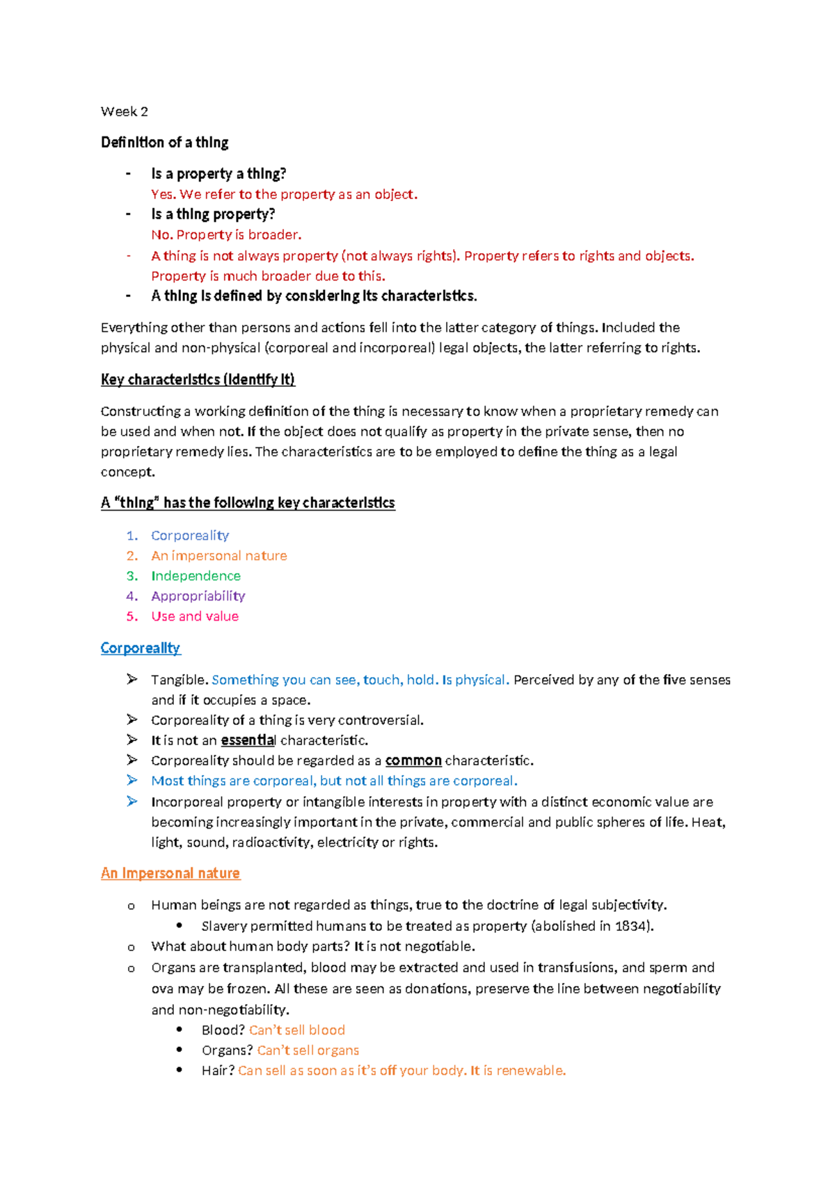 What is a thing - Week 2 Definition of a thing - Is a property a thing ...