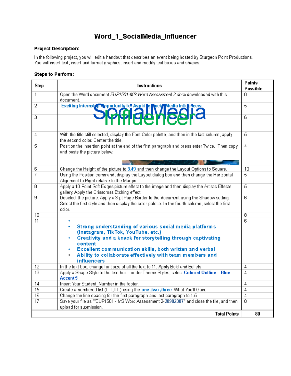 EUP 1501 - Word_1_SocialMedia_Influencer Project Description: In the ...