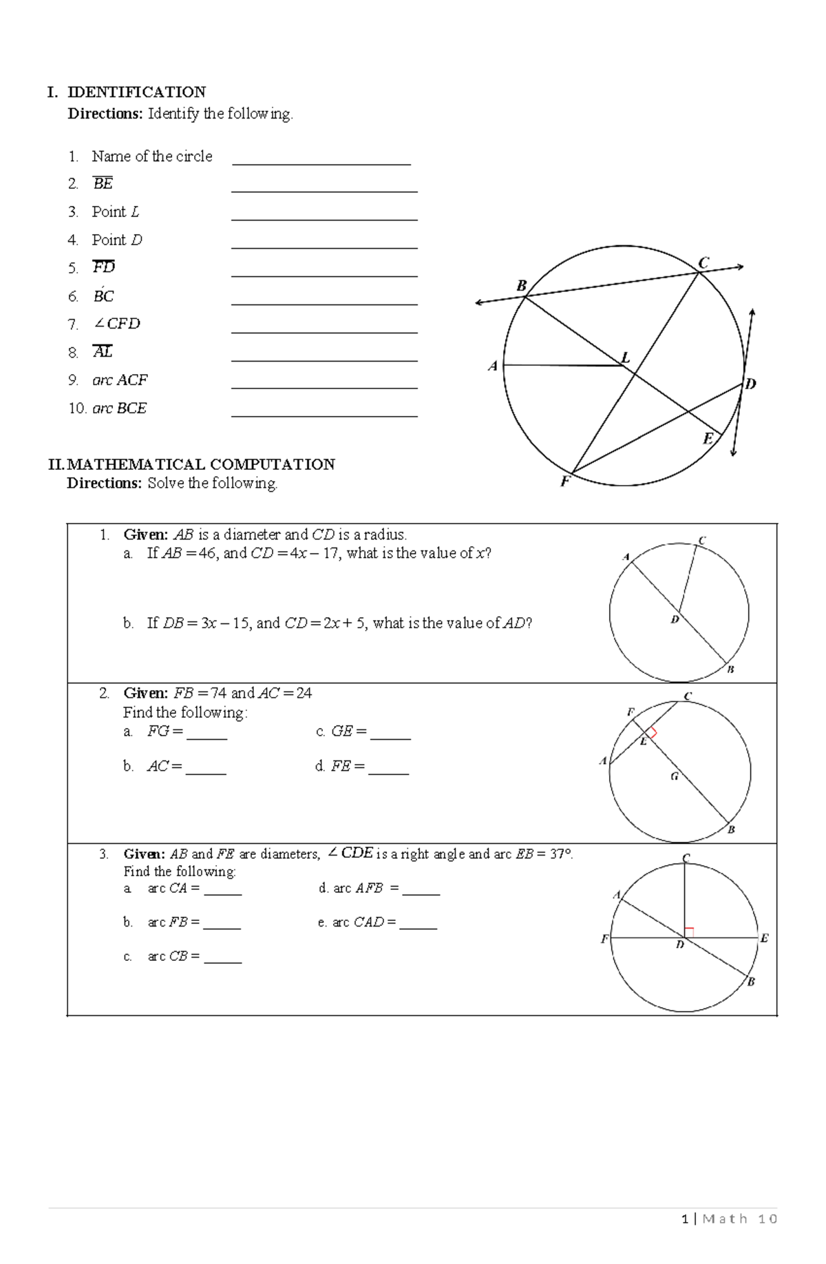 Review 2 - I. IDENTIFICATION Directions: Identify the following. 1 ...