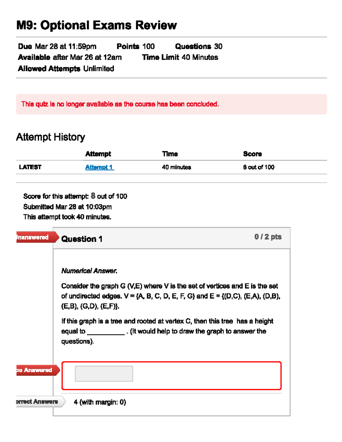 M9ER - Exam review practice - COMP 3270 - Studocu