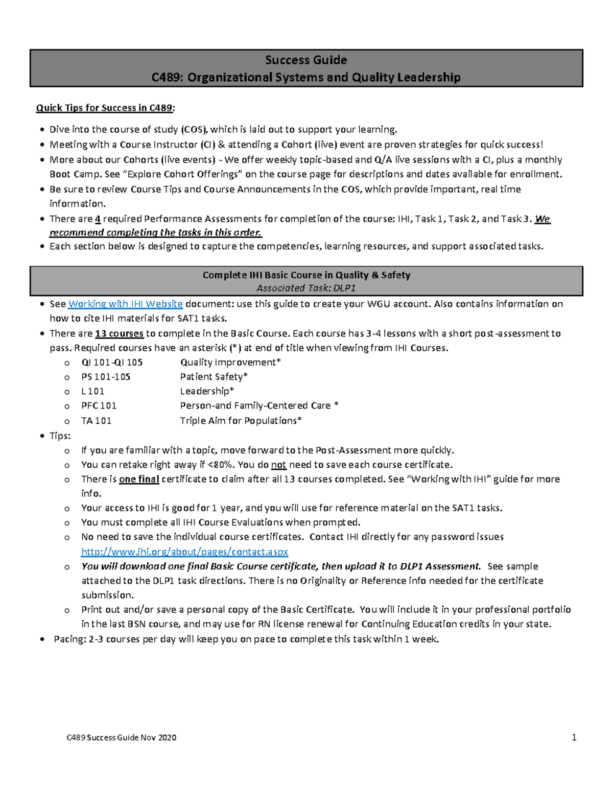 C489 Success Guide - C489 - Success Guide C489: Organizational Systems ...