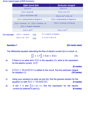 Mechanical Engineering - Coventry University - Solid dynamics Exam - QI ...