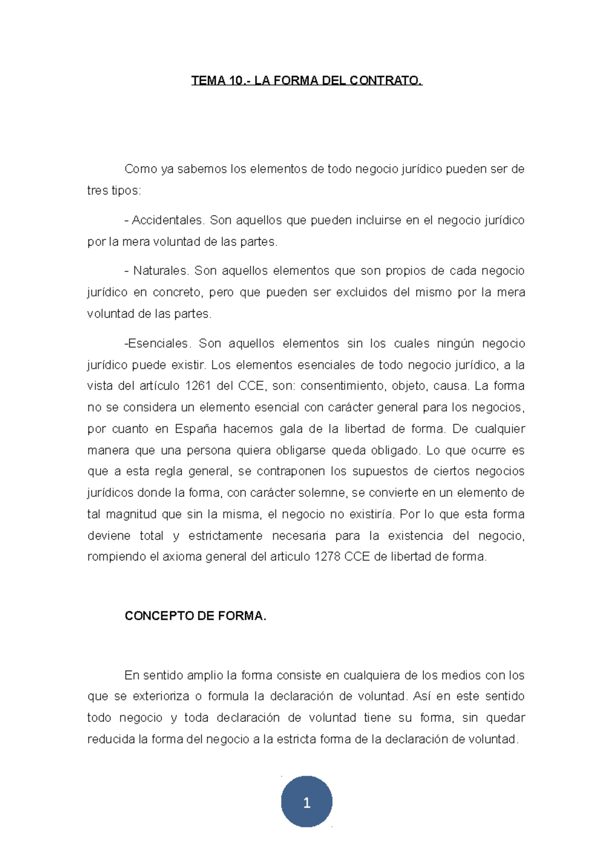 TEMA 10. LA Forma DEL Contrato - TEMA 10.- LA FORMA DEL CONTRATO. Como ...