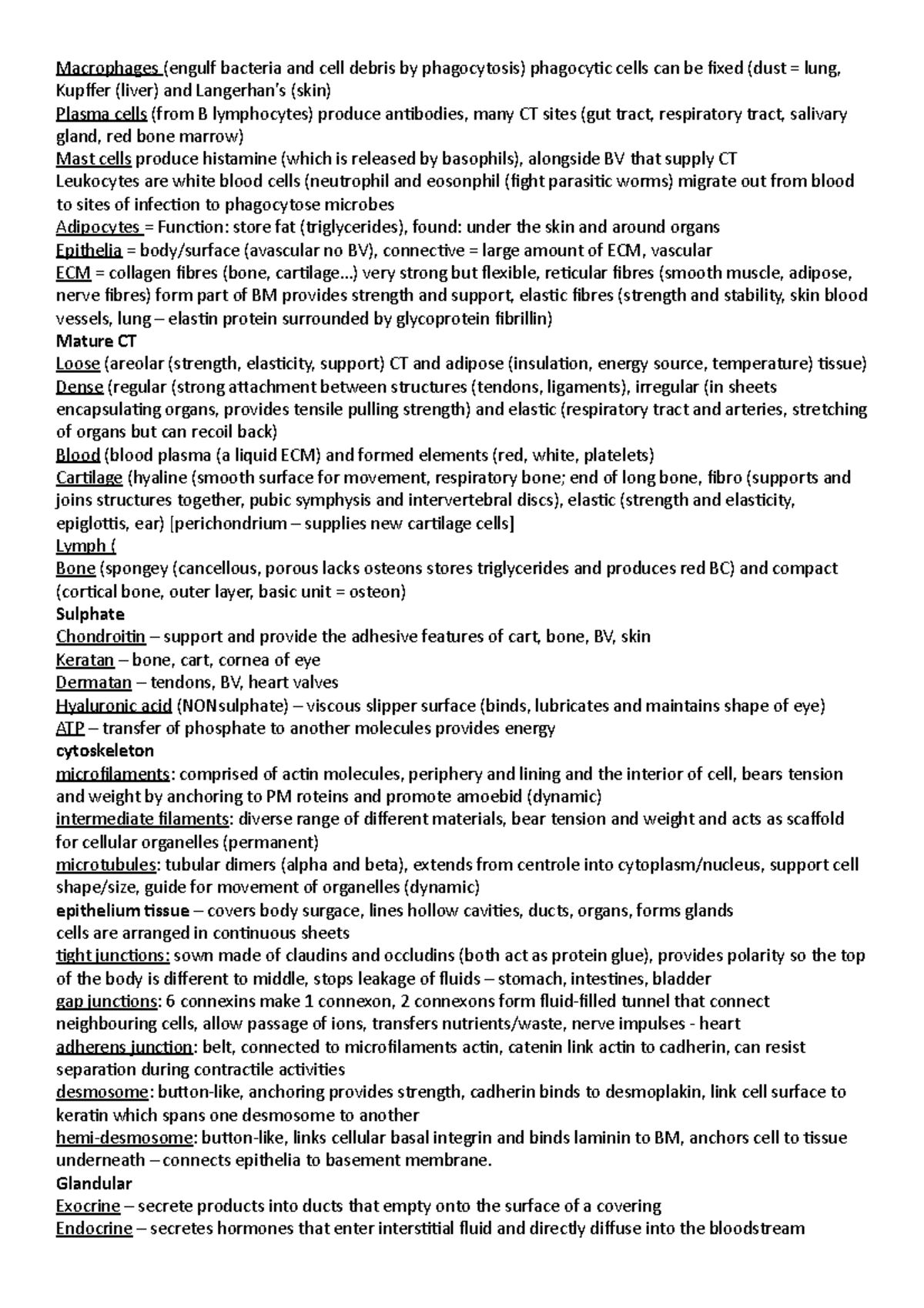 Biosci 107 sem1 - Macrophages (engulf bacteria and cell debris by ...