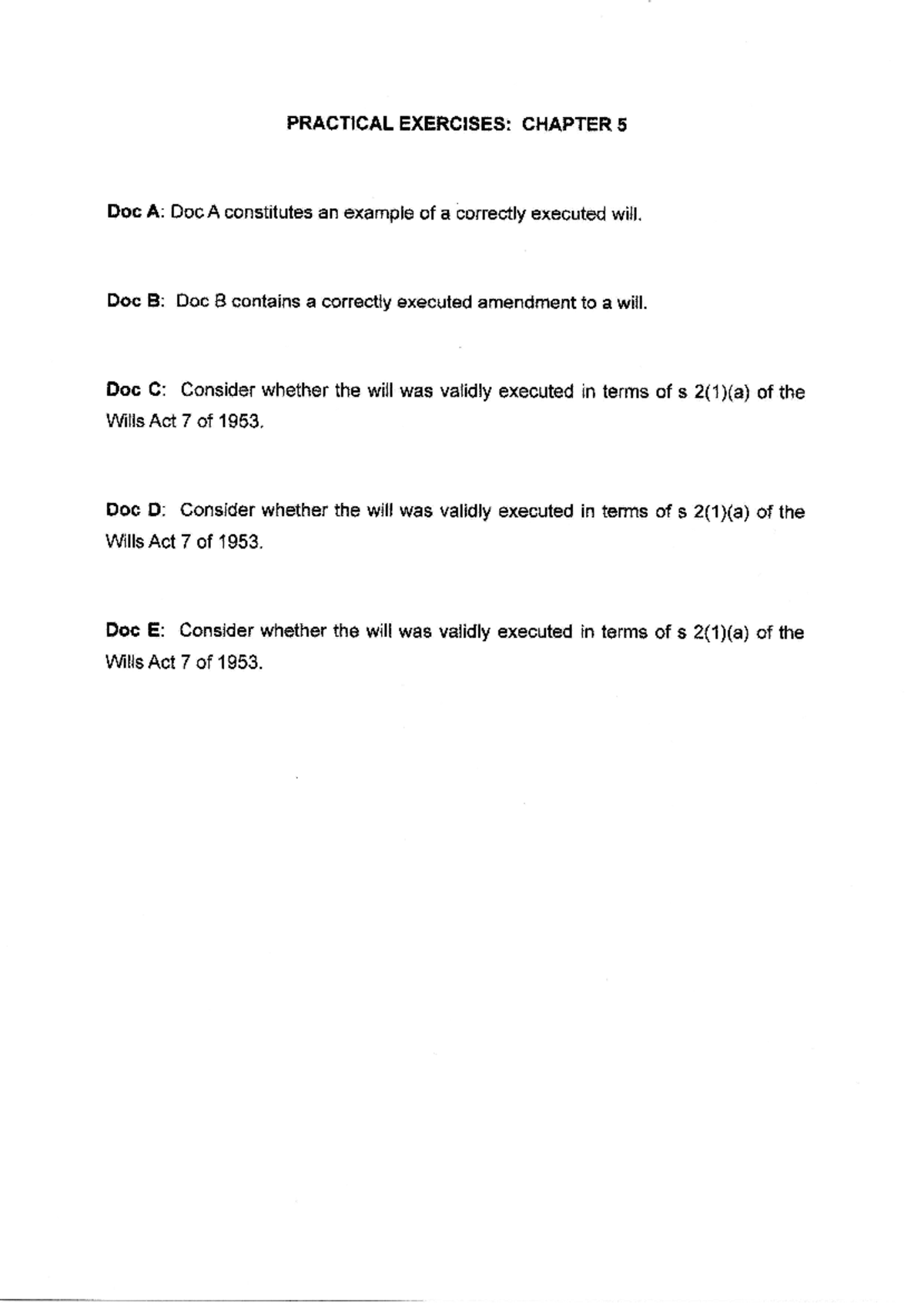 2024 JLSV Practical exercises Chapter 5 s 2(1)(a) - PRACTICAL EXERCISES: CHAPTER 5 Doc A: DocA ...