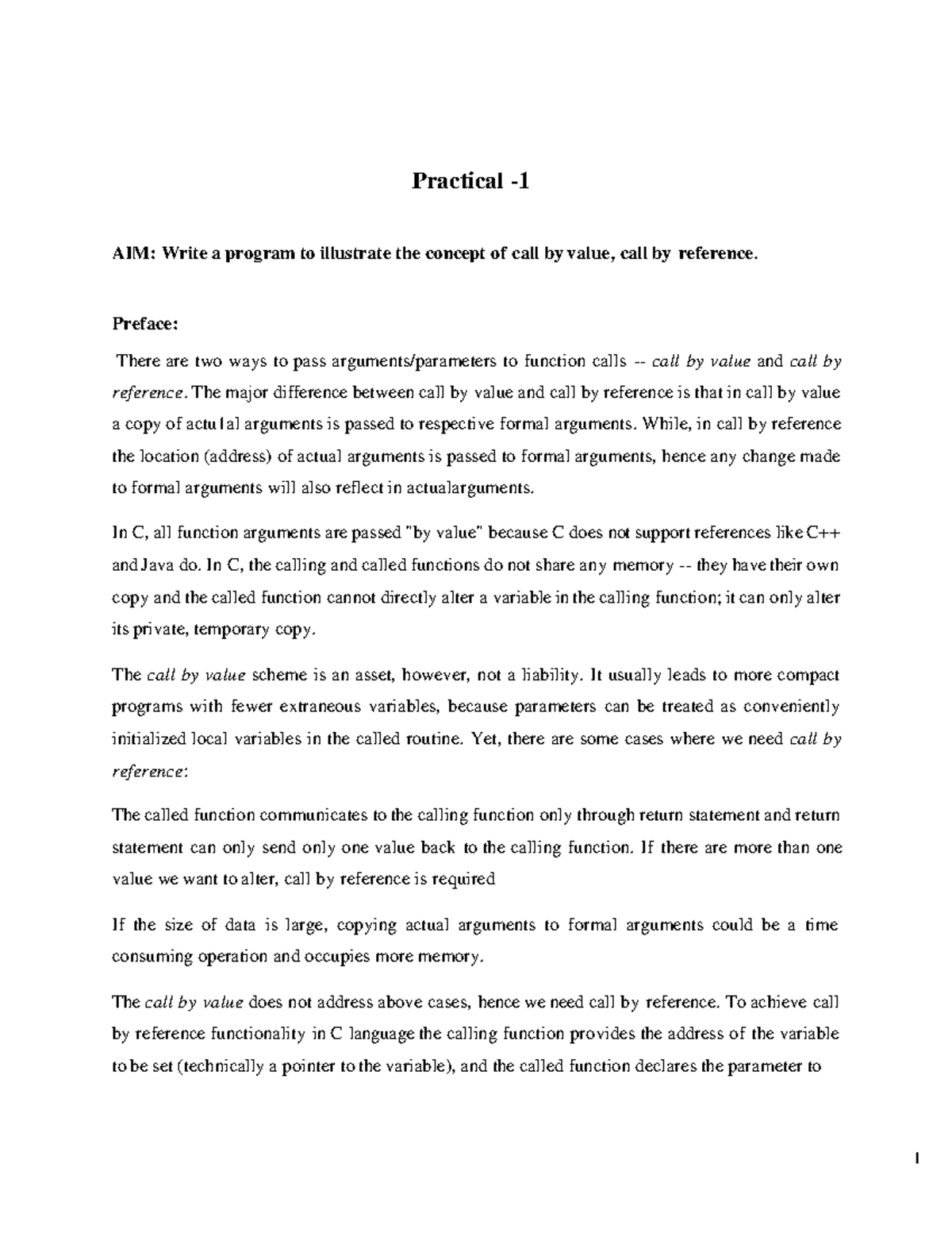 Practical 1 - jsdkjfnksajd - Practical - AIM: Write a program to ...