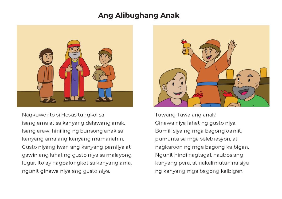 Ang-alibughang-anak - Nagkuwento si Hesus tungkol sa isang ama at sa ...