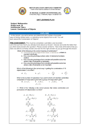 Q3 - LP - MATH 10 - Permutations - Trustee of the Fund for Assistance ...