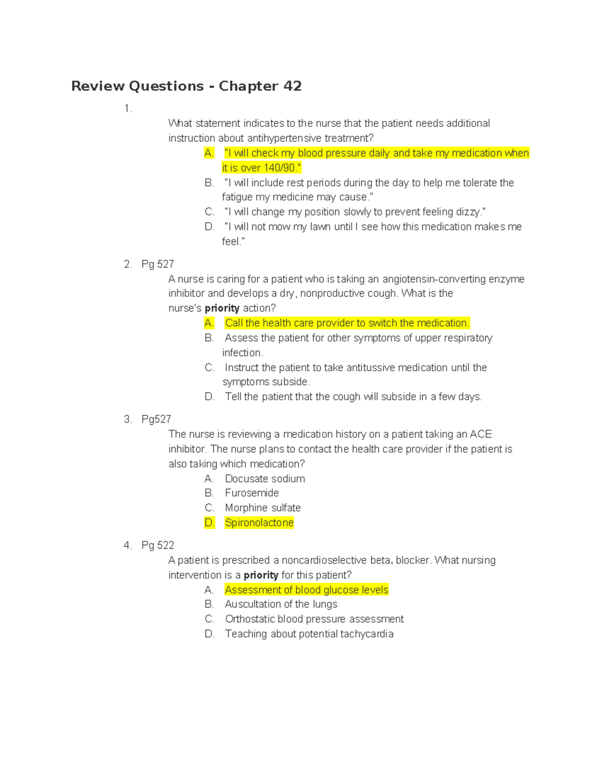 Review Questions chapter 42 - Review Questions - Chapter 42 1. What ...