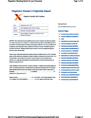 Plagiarism Report - project - Plagiarism Checker X Originality Report ...