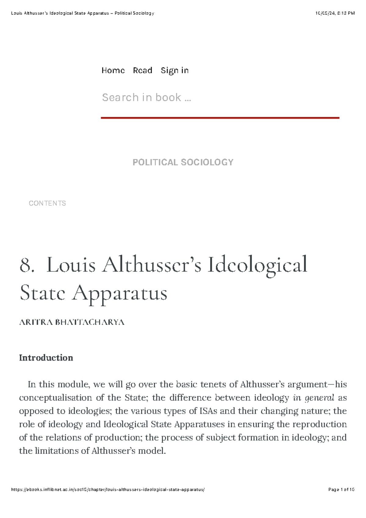 Louis Althusser’s Ideological State Apparatus – Political Sociology ...