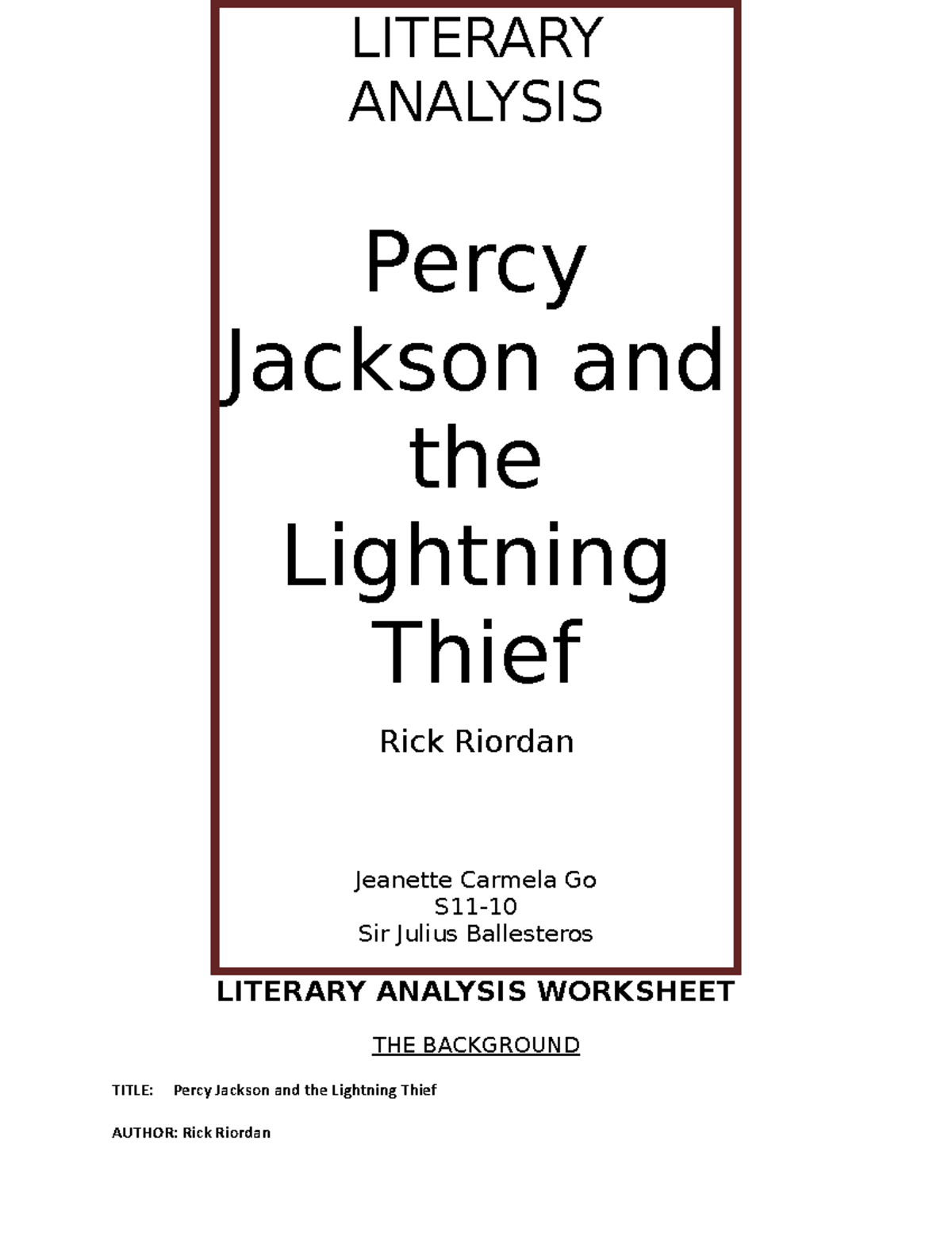 Literary Analysis Lit 21st 1987128578 LITERARY ANALYSIS WORKSHEET THE literary-analysis-lit-21st-1987128578-literary-analysis-worksheet-the