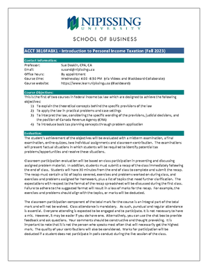 FINC 3116 - chapter 5 - Prof: Tim Hutchinson - **FINC 3116 – chapter 5 ...
