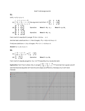 Homework Problems 1160 - Math 1160 - Studocu