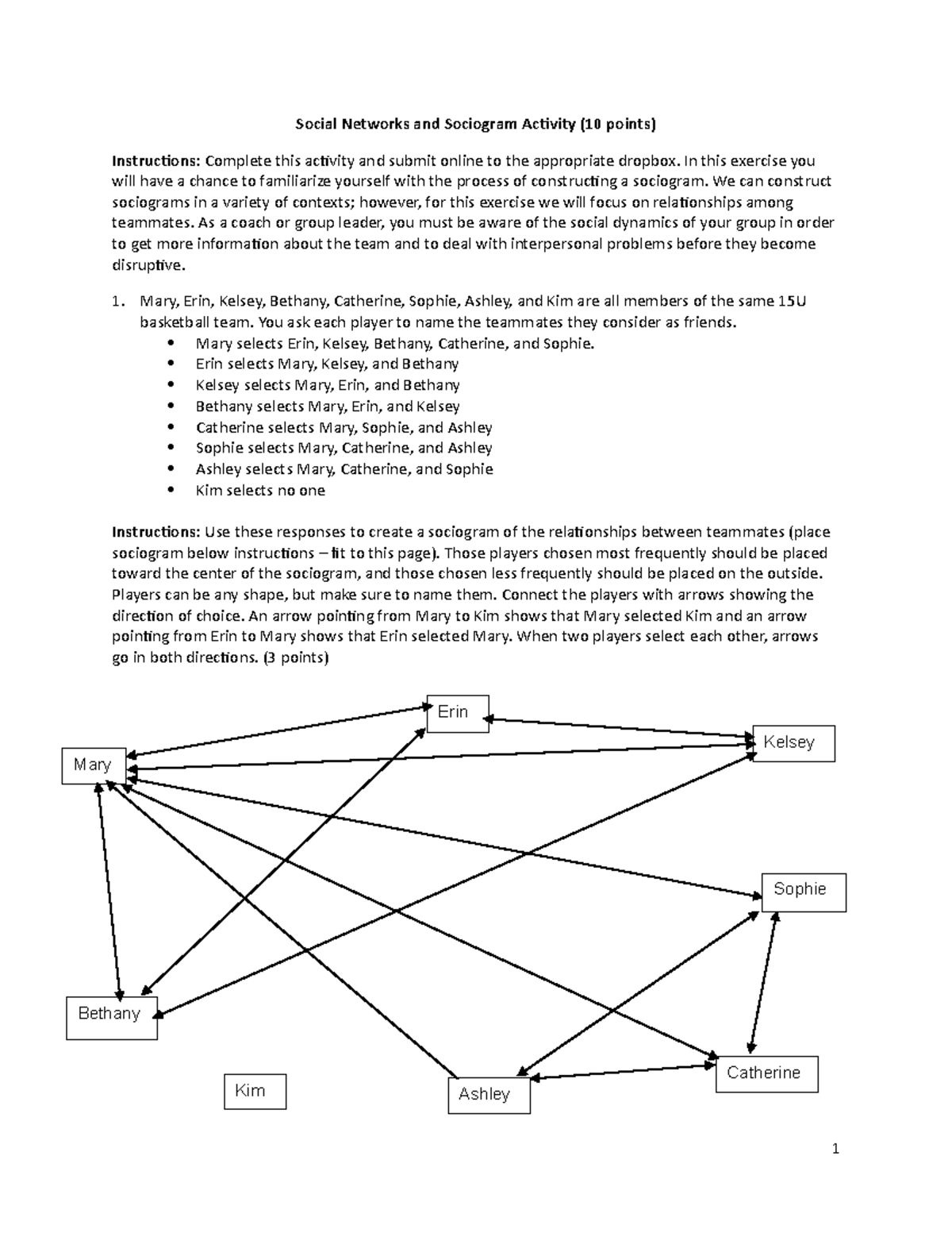 Sociograms and Correlation - Social Networks and Sociogram Activity (10 ...