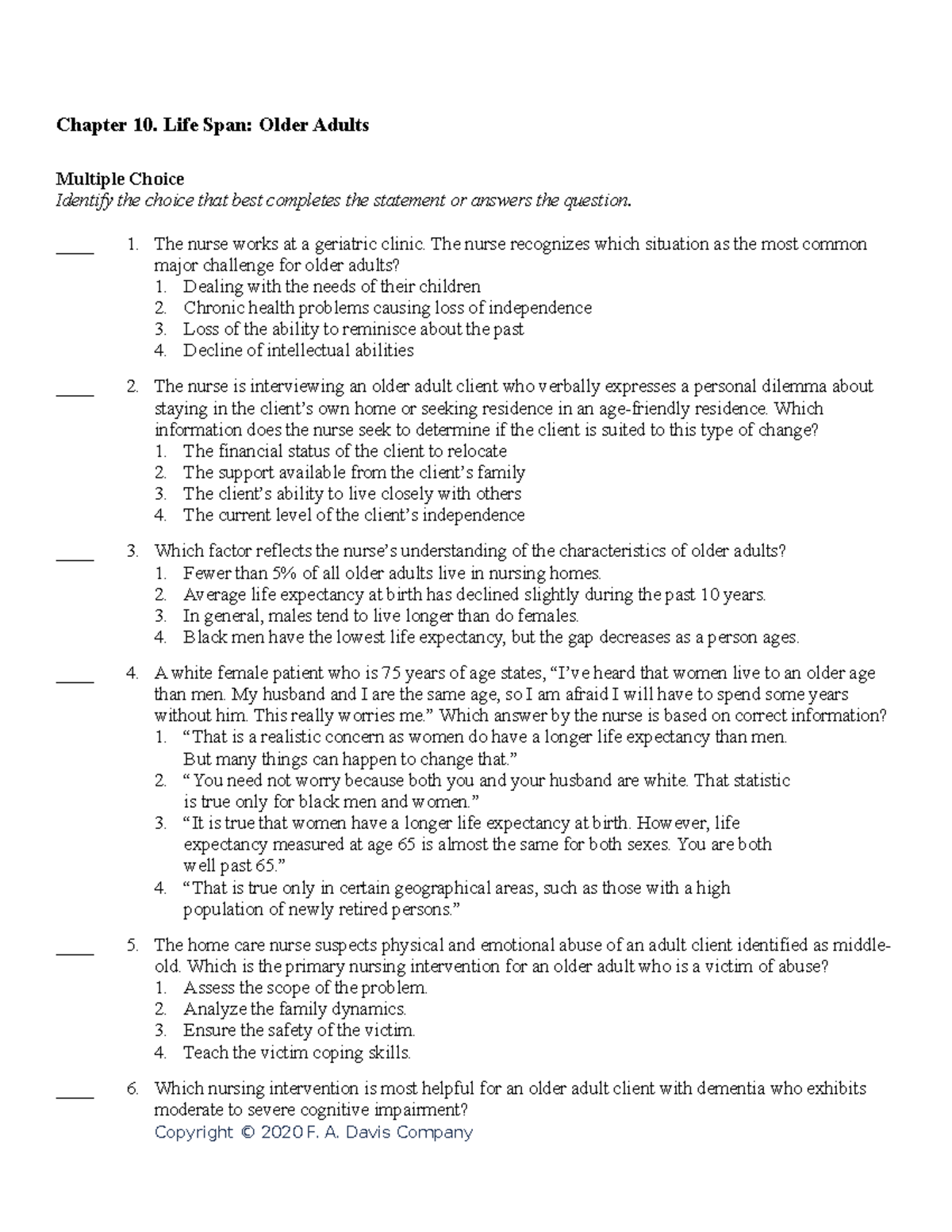 Ch 10 textbook. Practice quesitons for exams, midterms, chapter quizes ...