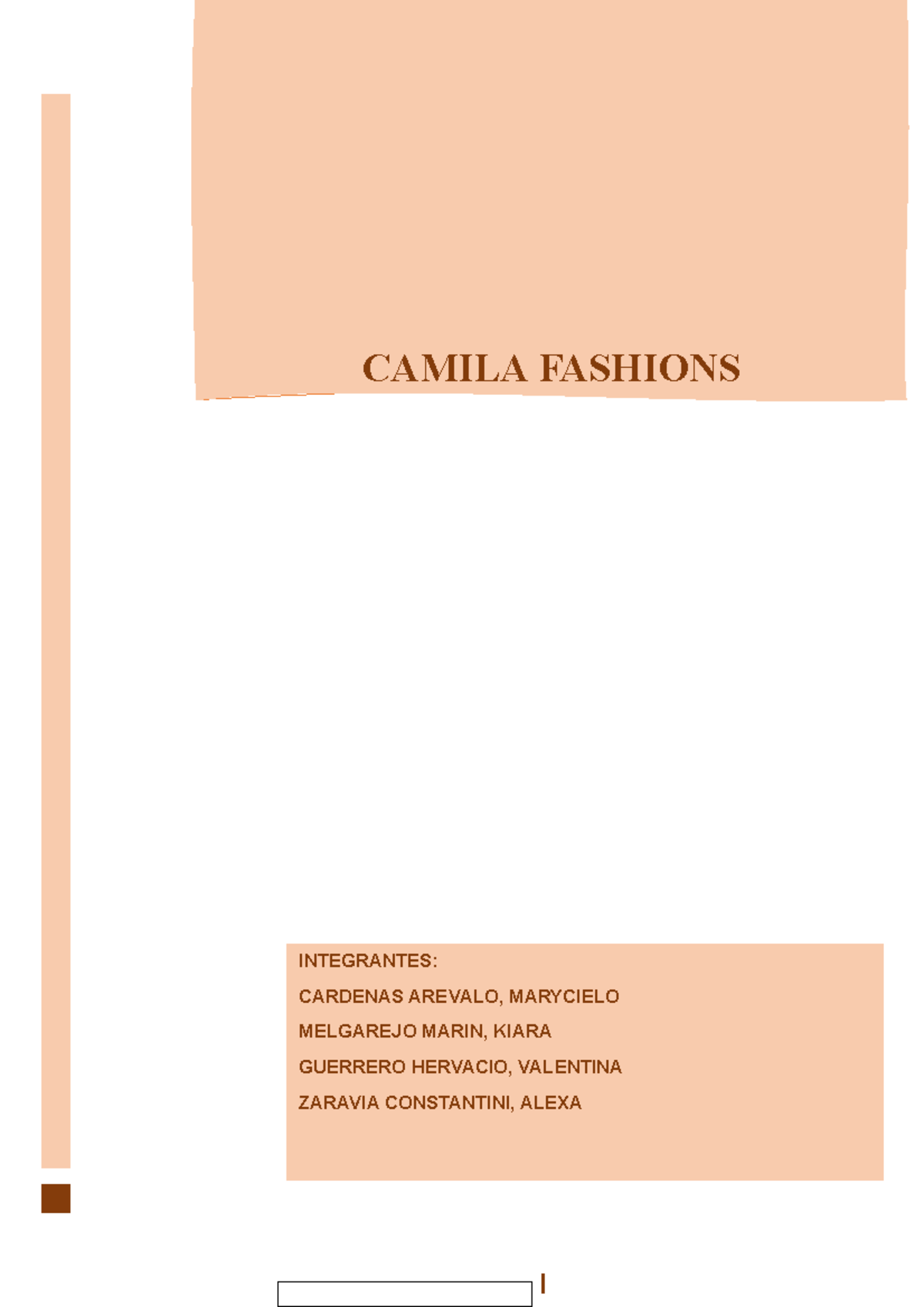 Proyecto Camila Fashions Final - laboratorio de integracion - Escuela de negocios Zegel Ipae ...