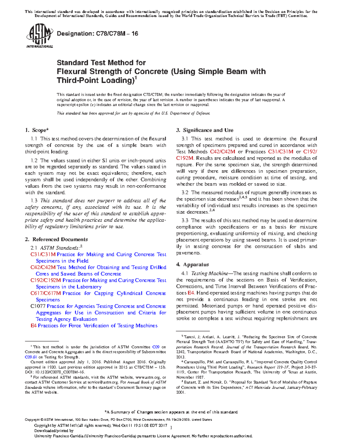 NORMA ASTM C-78 - Designation: C78/C78M − 16 Standard Test Method for ...