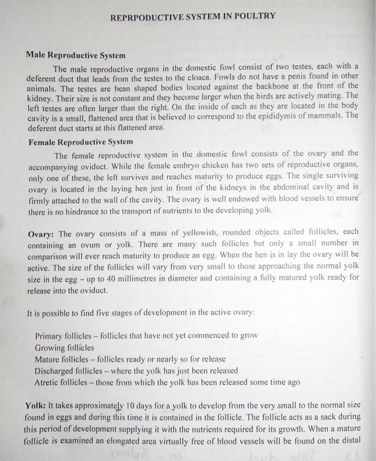 Reproductive system and Qualitative inheritance in Poultry - Poultry ...