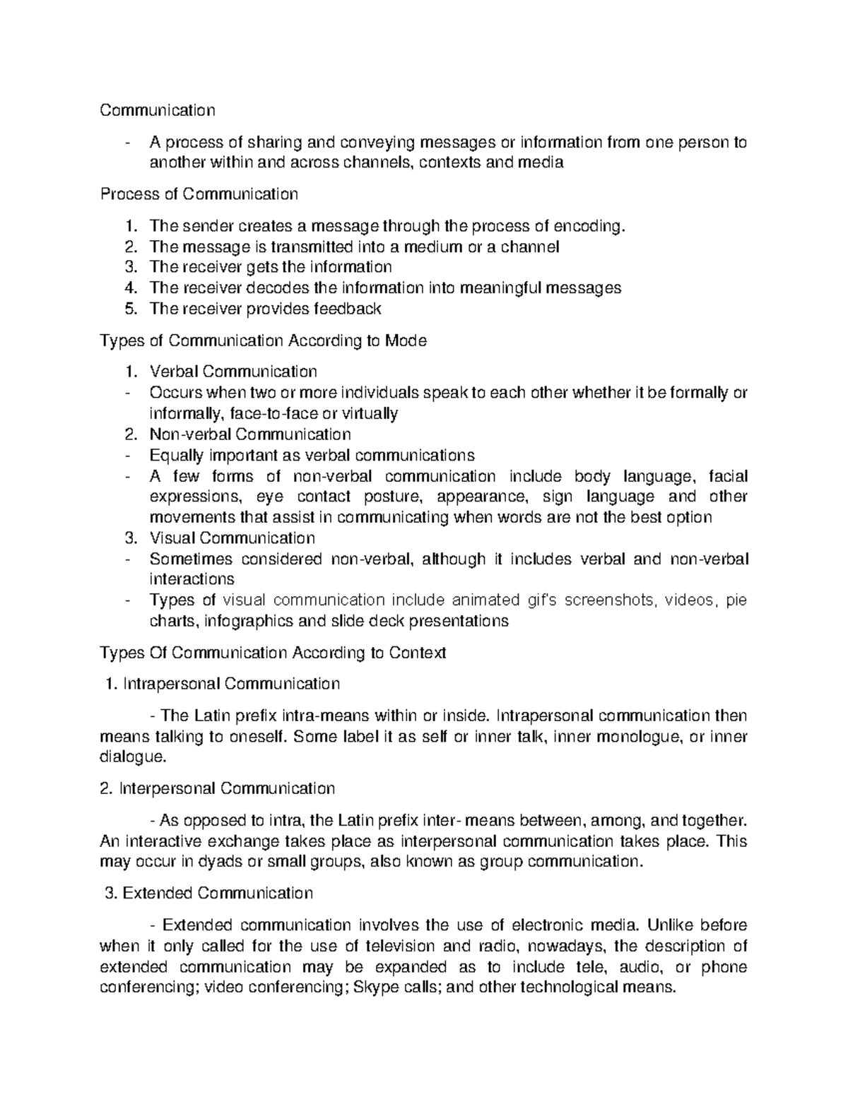 GE5 Script for Video - Communication - A process of sharing and ...