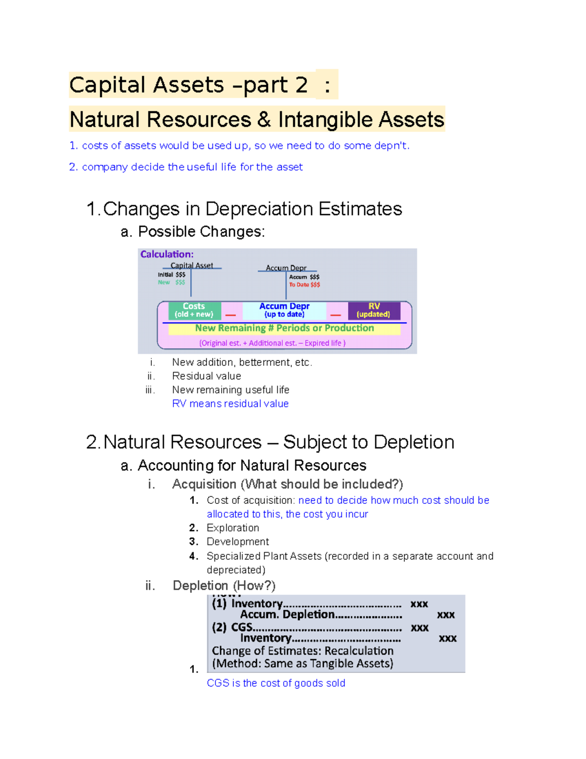 MGAB02 lecture 2 Sept 12 - Capital Assets –part 2 ： Natural Resources ...