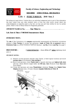 Lab 3 assignment - Faculty of Science, Engineering and Technology ...