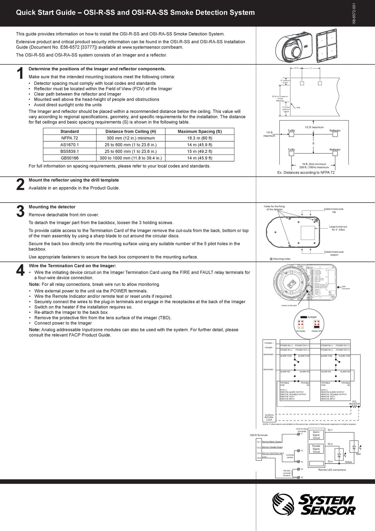 OSI R Montaje - Mounting the detector Remove detachable front rim cover ...