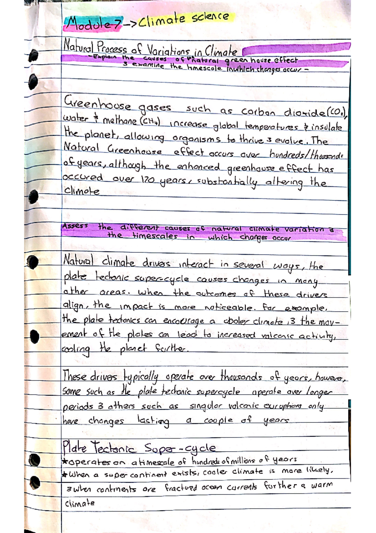 Module 7 Earth and Environmental Science Syllabus Notes - GEOS1211 ...