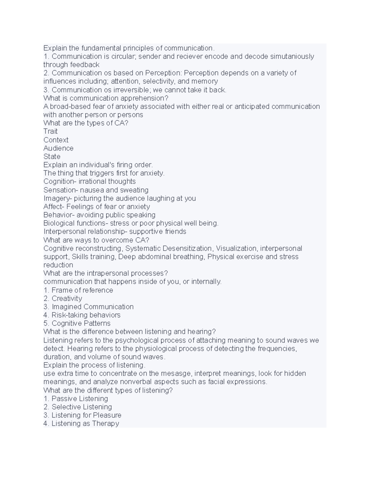 Comm 20 - Practice - Explain the fundamental principles of ...