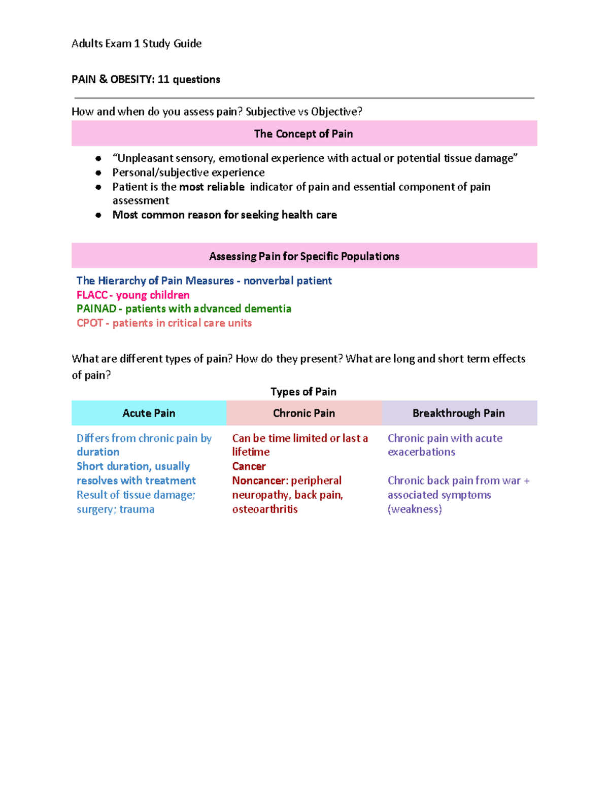 A1 Exam 1 Study Guide - Covers M1-3 There will be 50 qs on this exam ...