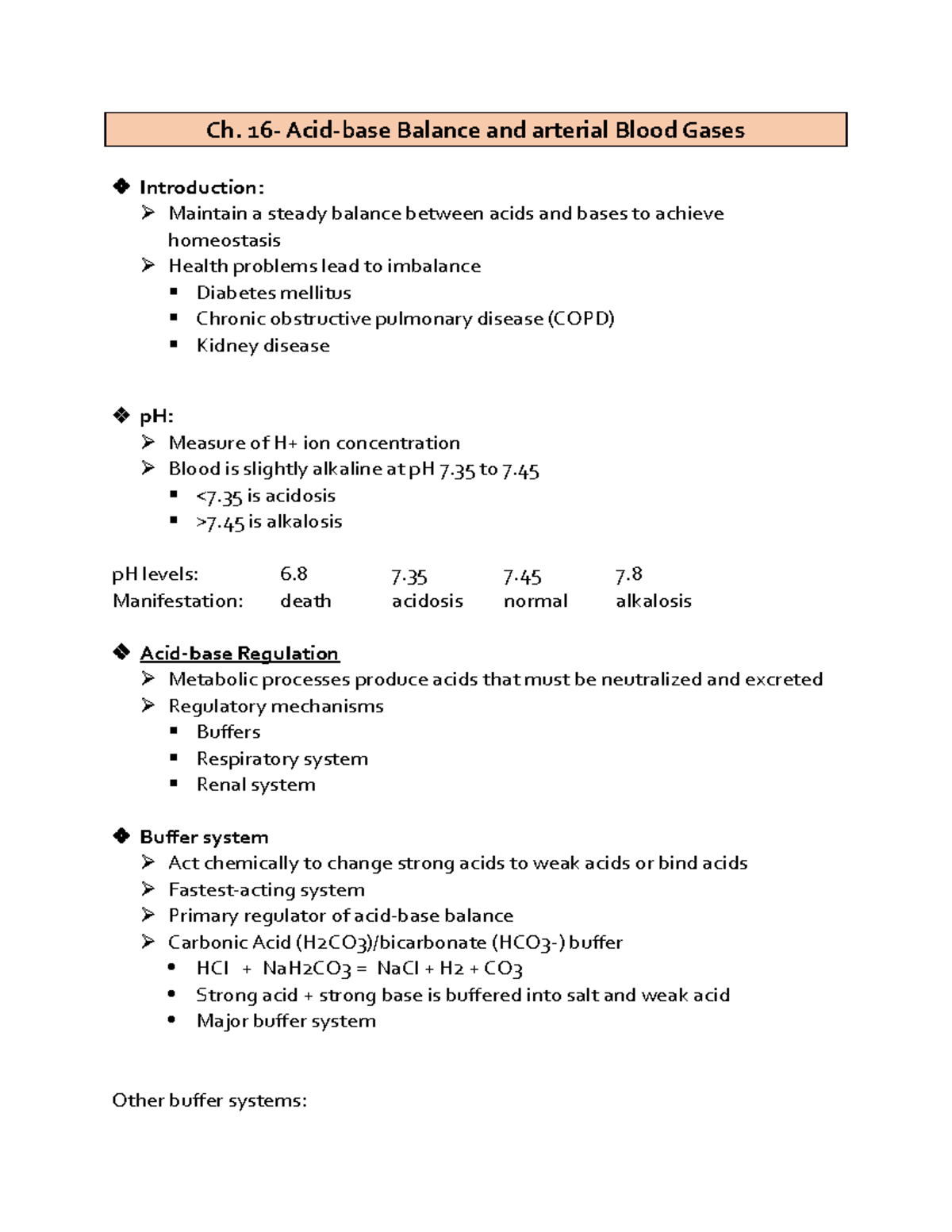 MED SURG- ABGS - Med surg lecture notes- ABG's interpretation notes ...