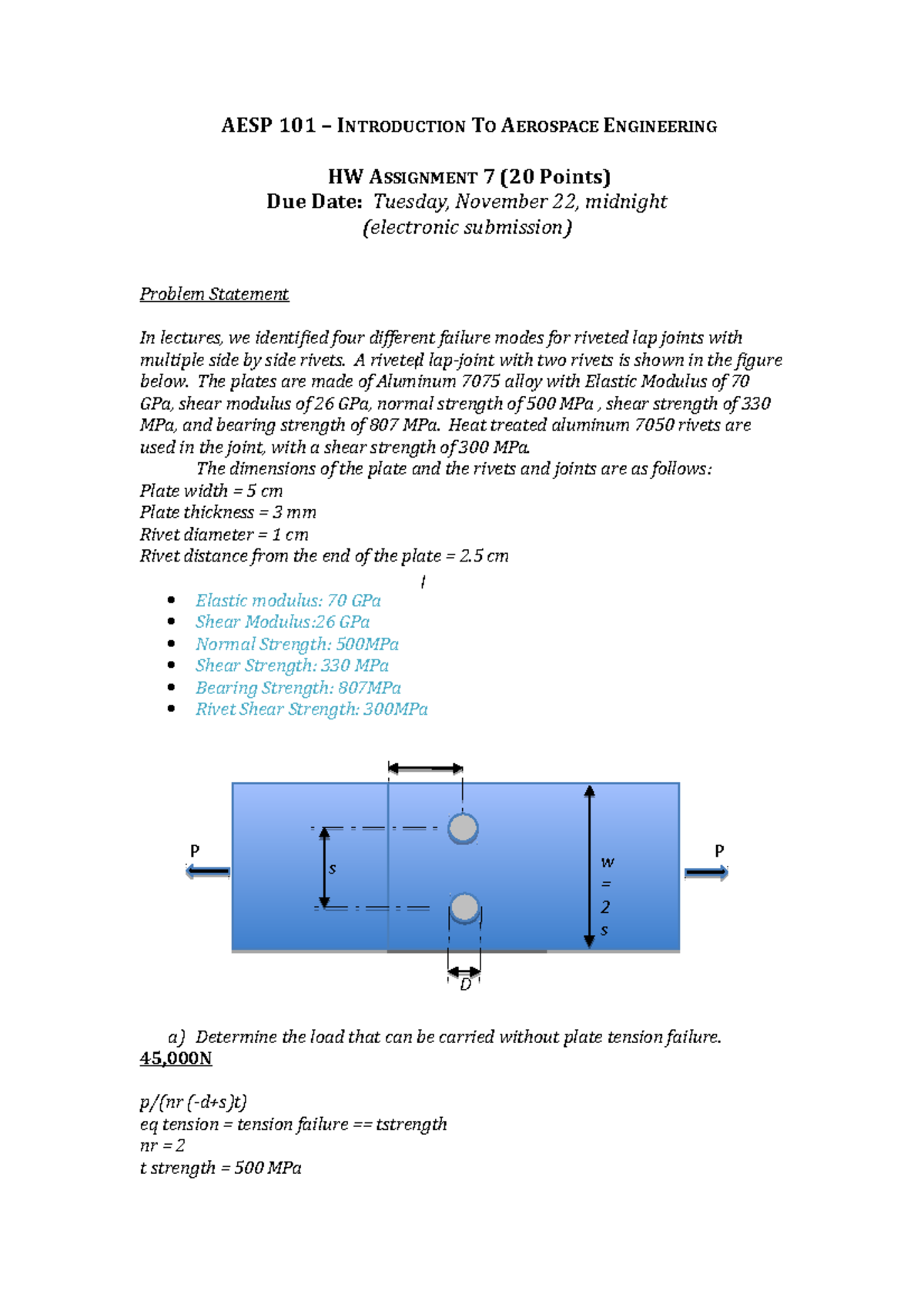 PHYS HW-07 2022 - AESP 101 – INTRODUCTION TO AEROSPACE ENGINEERING HW ...