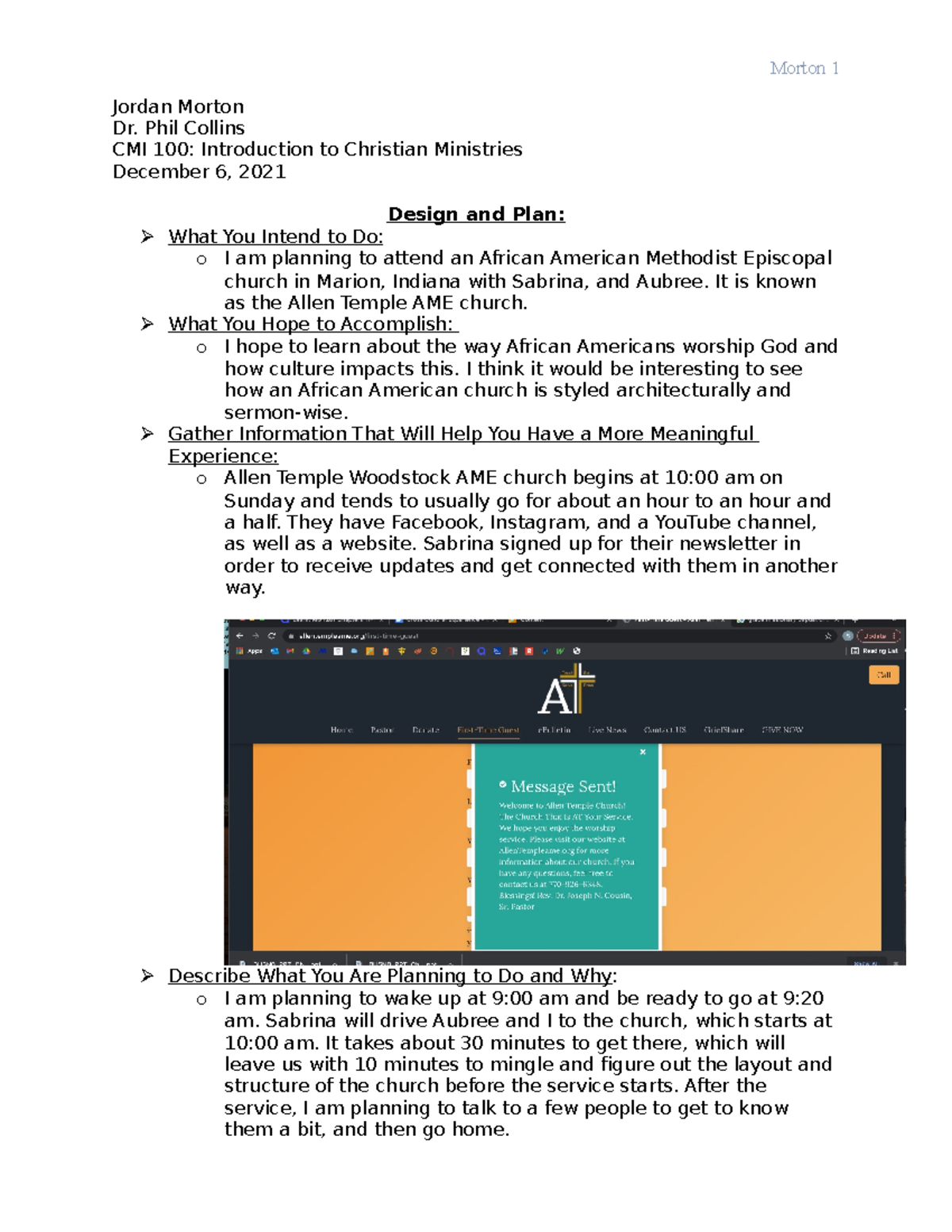 Cross Cultural Design and Plan - Morton 1 Jordan Morton Dr. Phil ...