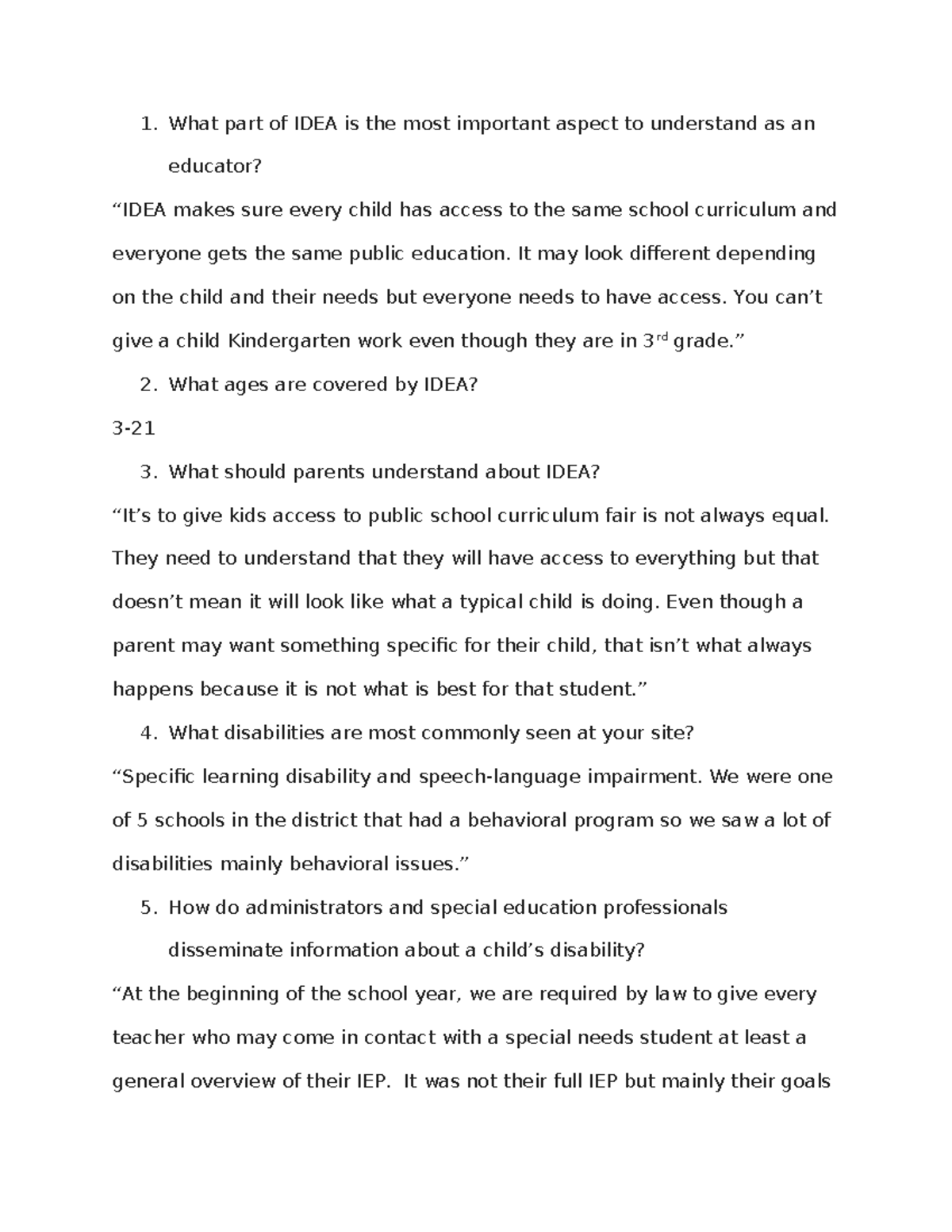 What part of IDEA is the most important aspect to understand as an ...