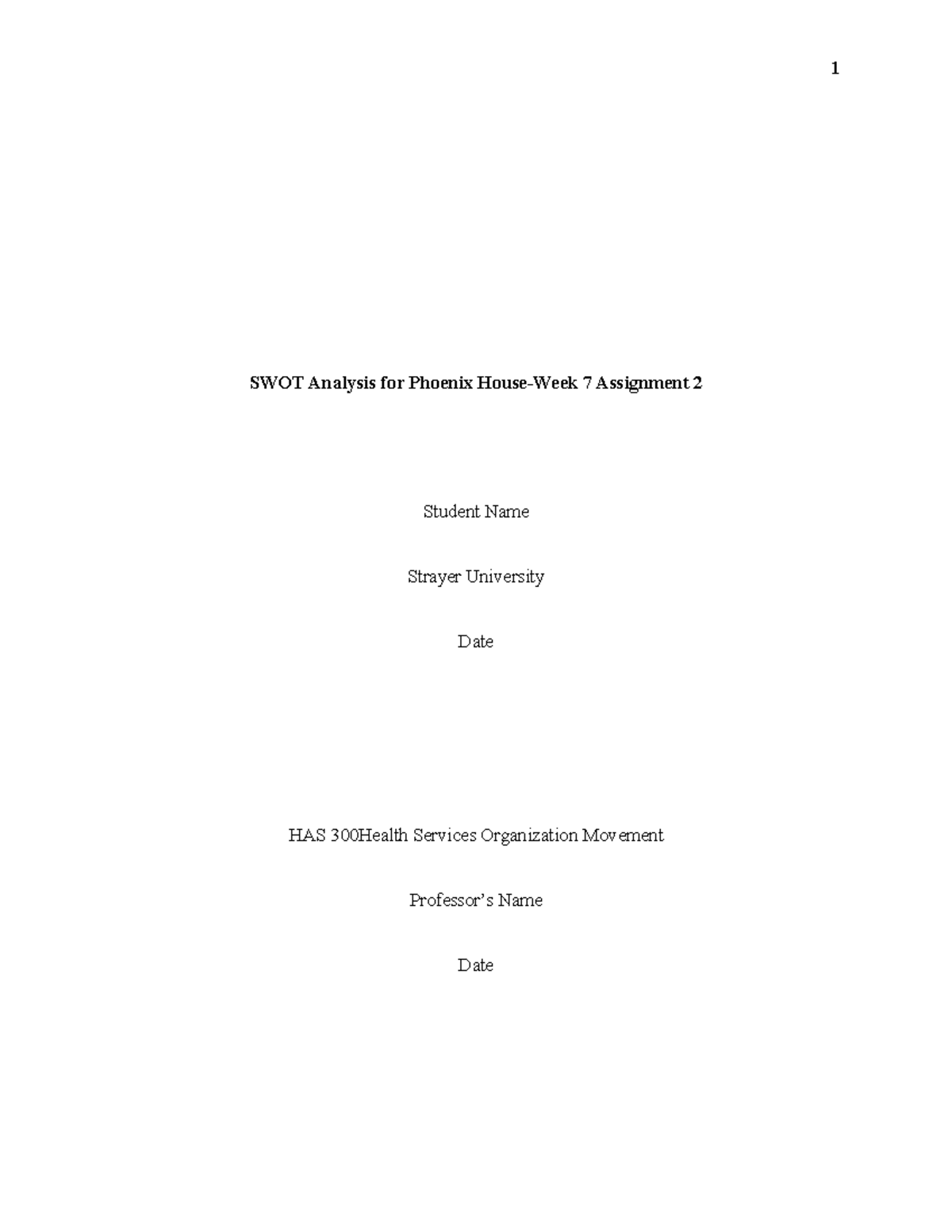 Phoenix SWOT Analysis 1 - MSc Industrial Engineering and Management ...